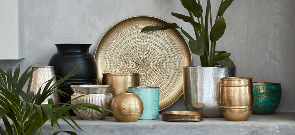 Metalware | Buy Designer Vases, Planters, Platters & Trays Online ...